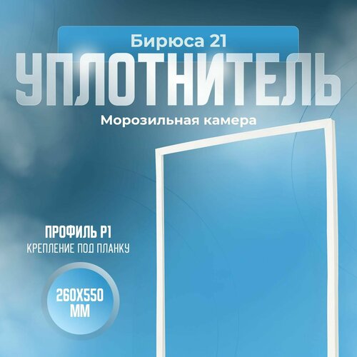 Уплотнитель для холодильника Бирюса 21. (Морозильная камера), Размер - 260х550 мм. Р1