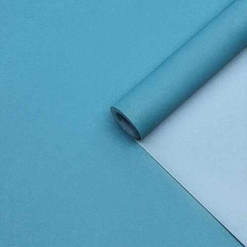 Бумага упаковочная крафт, светло-голубой, двусторонняя 0.68 x 10 м