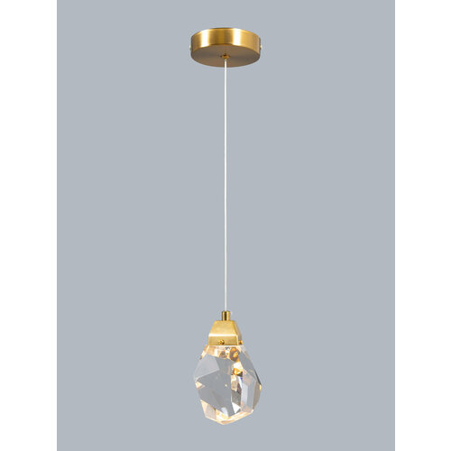 Подвесной светильник Sofitroom Diamante Gold / LED светильник потолочный / плафон стекло, корпус металл цвет золотой / люстра светодиодная