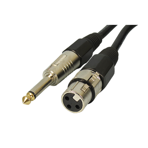 Микрофонный кабель XLR(F)-6.3 Mono(M) Dayton 3м