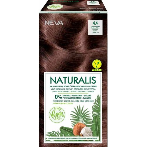 Крем-краска для волос Naturalis Vegan без аммиака № 4.4 Кофейный каштан х2шт