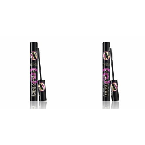 Eveline Cosmetics Тушь для ресниц Extension Volume Professional Make-up Экстремальный Объем И Удлинение, 10 мл, 2 шт
