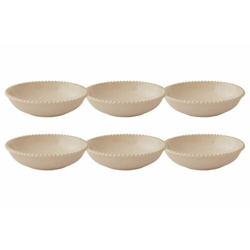 Набор 6 тарелок суповых Tiffany, бежевая, 20 см, 0,75 л (Easy Life)