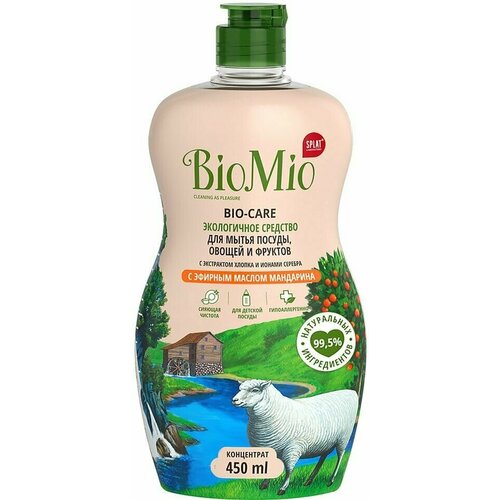Средство для мытья посуды овощей и фруктов BioMio Bio-Care с маслом мандарина 450мл х 2шт