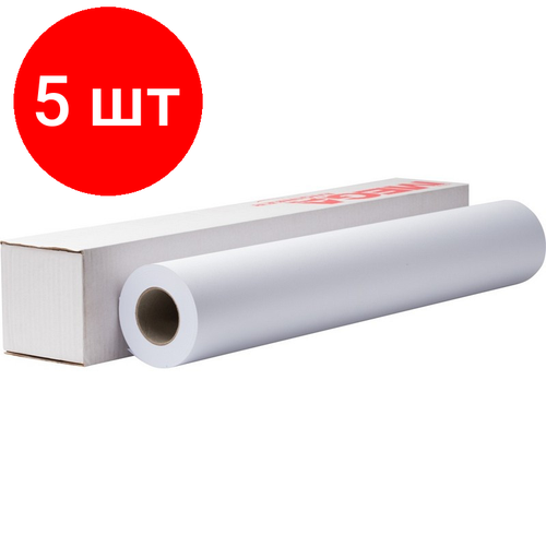 Комплект 5 рул, Бумага широкоформатная ProMEGA engineer Bright white 80г 914ммх30м 50.8мм