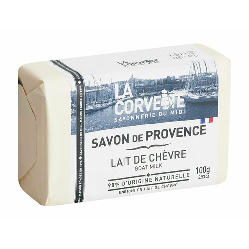 Туалетное мыло с козьим молоком La Corvette Savon de Provence Lait de Chevre