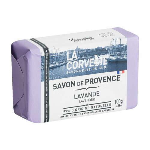 Туалетное мыло с ароматом лаванды La Corvette Savon de Provence Lavande
