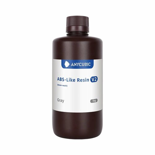 Фотополимерная смола Anycubic ABS-LIKE Resin V2 - Серая (1кг.)