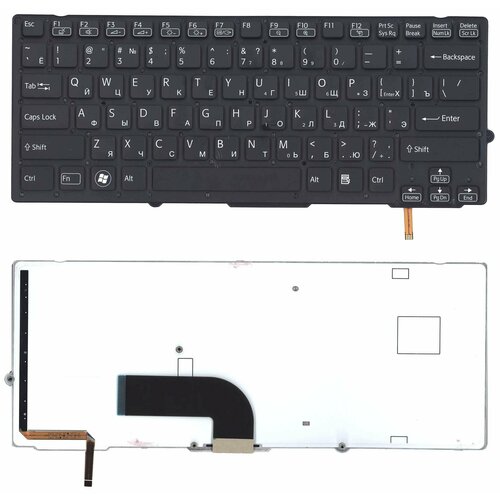 Клавиатура для ноутбука Sony VPC-SB2L1R/W с подсветкой