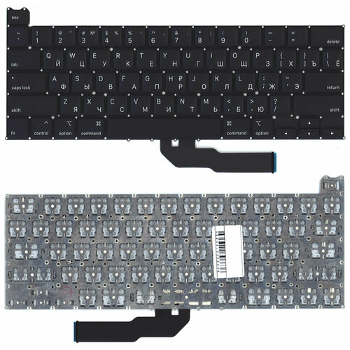 Клавиатура (keyboard) для ноутбука Apple MacBook Pro 13 Retina A2251 Mid 2020, плоский Enter