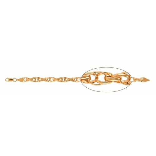 Браслет-цепочка MG, красное золото, 585 проба, длина 16 см.