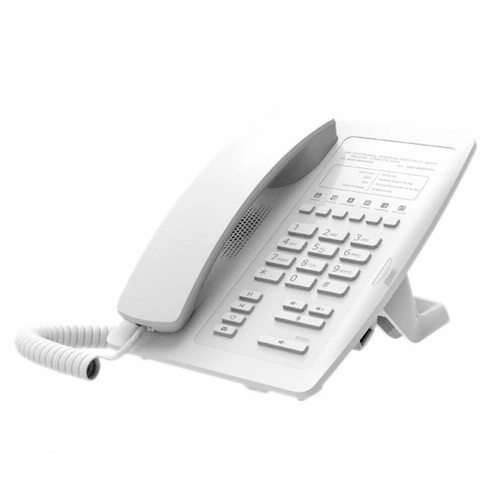 VoIP-телефон Fanvil Гостиничный белый, 2 порта 10/100 Мбит, PoE, сменные панели логотипов, без дисплея, без б/п