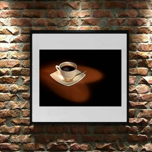 Постер "Чашка кофе с чайной ложкой" Cool Eshe из коллекции "Еда и кухня", плакат А3
