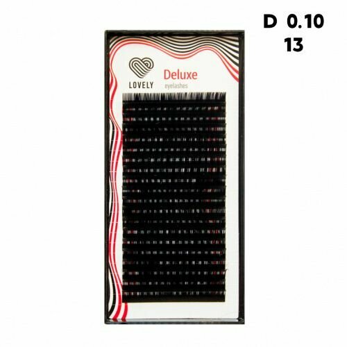 Lovely Deluxe Ресницы для наращивания черные 20 линий D 0.10 13