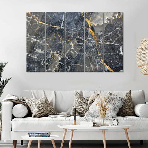 Модульная картина/Модульная картина на холсте/Модульная картина в подарок/серый мрамор (3)-grey marble (3) 150х100