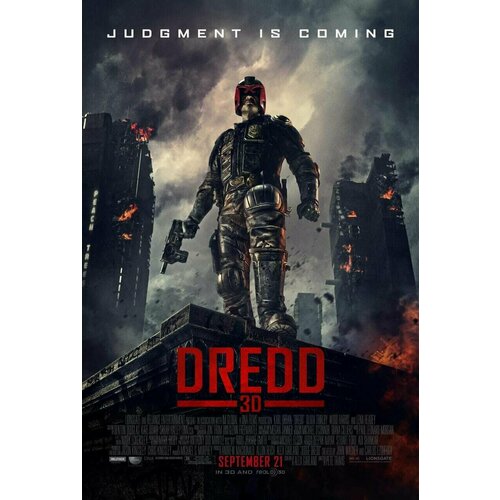 Плакат, постер на бумаге Судья Дредд (Dredd, 2012г). Размер 30 х 42 см
