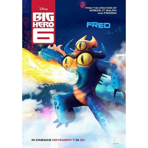 Плакат, постер на бумаге Город героев (Big Hero 6), Дон Холл, Крис Уильямс. Размер 21 х 30 см