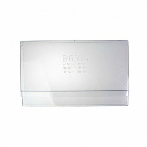 Панель (щиток) ящика холодильника Атлант 430х260мм прозрачная, нижняя BIG BOX, 773522412700
