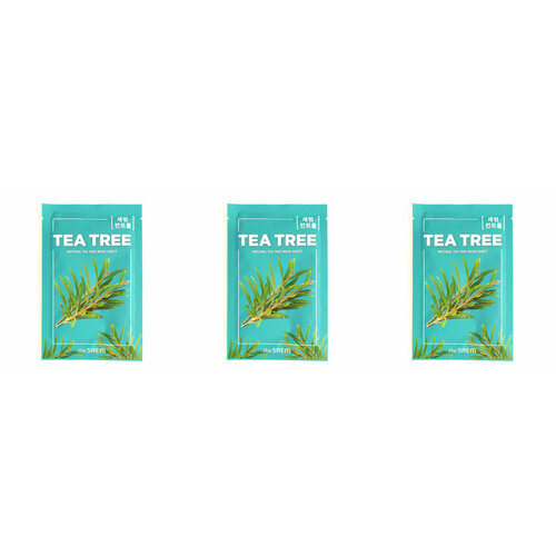 The Saem Маска тканевая для лица Natural Tea Tree Mask Sheet, 21 мл, 3 шт
