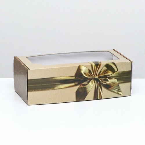 Коробка самосборная, с окном, "Драгоценный подарок" 16 х 35 х 12 см набор 5 шт 9870073