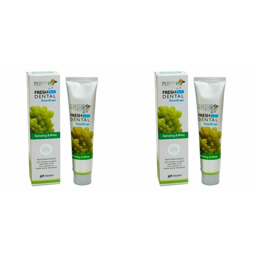 Зубная паста Hanil, Nano Fresh Dental Green Grape Toothpaste, c экстрактом зеленого винограда, 160 мл, 2 уп.