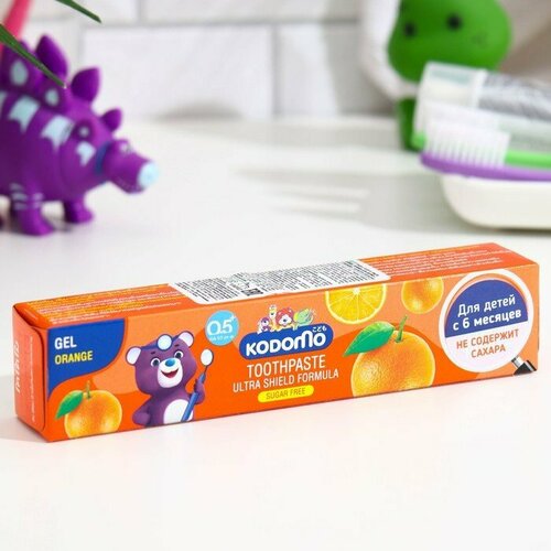 Детская зубная паста LION Thailand Kodomo с ароматом апельсина, гелевая, 40 г (комплект из 6 шт)