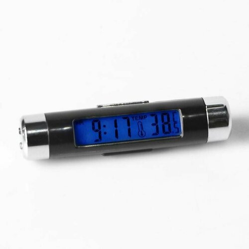 Часы-термометр автомобильные в дефлектор (комплект из 2 шт)