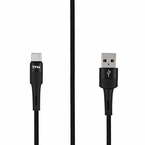 Комплект 2 штук, Кабель интерфейсный TFN USB - TypeC, 1.2м. черный (TFN, TFN-С-ENV-AC1M BK)