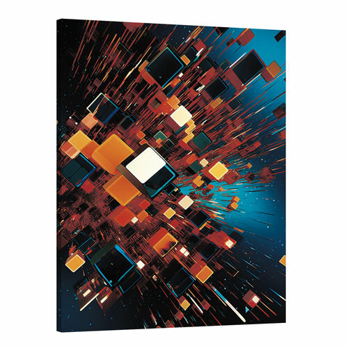 Интерьерная картина 50х70 "Абстракция в движении"