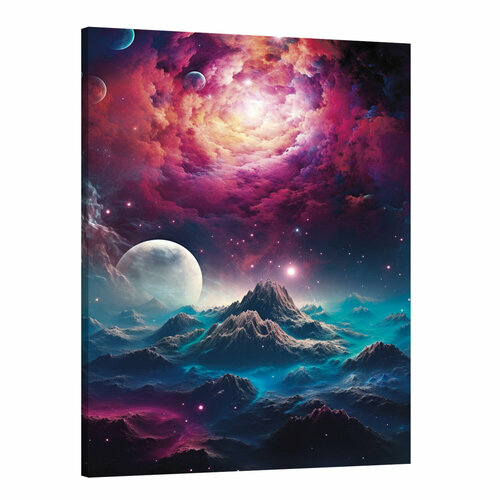 Интерьерная картина 50х70 "Космическая Панорама"