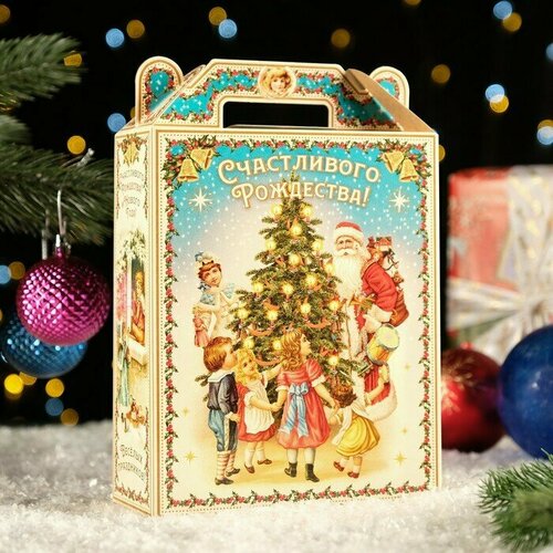 Коробка подарочная складная "Светлое Рождество" 17 х 7 х 25,5 см 9000897