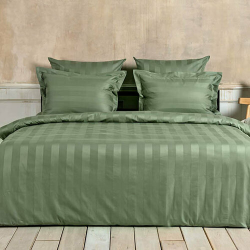 Комплект постельного белья La Prima постельное бельё мако-сатин базилик, размер Евро (200x220см)