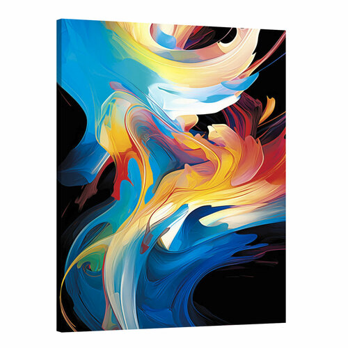 Интерьерная картина 50х70 "Абстрактный танец красок"