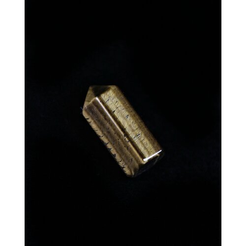 Оберег, амулет Тигровый глаз - 35 мм, натуральный камень, 1 шт - кристалл, обелиск, защищает от сглаза