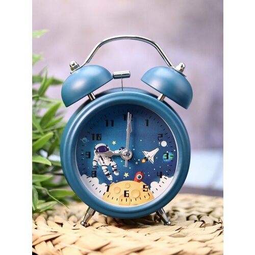 Часы настольные с будильником Nova blue