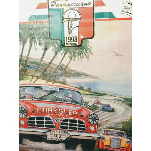 Плакат, постер на холсте Rally Vintage/Ретро Ралли/винтажный/ретро. Размер 21 х 30 см