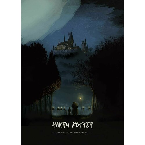 Плакат, постер на холсте Гарри Поттер и философский камень (Harry Potter and the Sorcerers Stone, 2001г). Размер 30 х 42 см