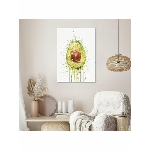 Картина на холсте с подрамником Авокадо красками 50х70