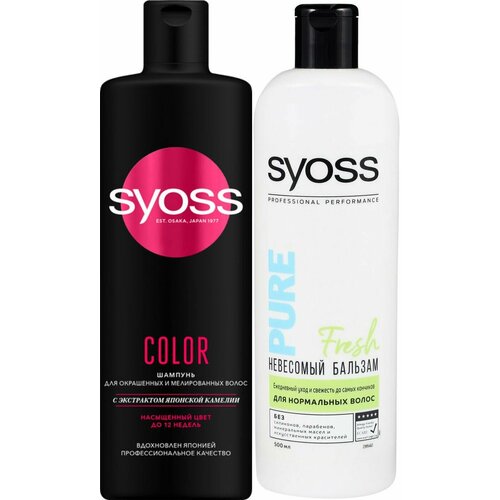 Набор SYOSS шампунь COLOR + бальзам PURE FRESH, 450/500 мл