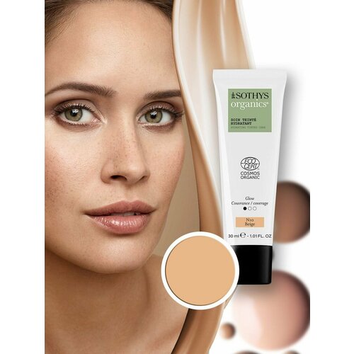 Sothys, Увлажняющий крем для лица Sothys Organics с легким тонирующим эффектом 10 BEIGE, 30 мл