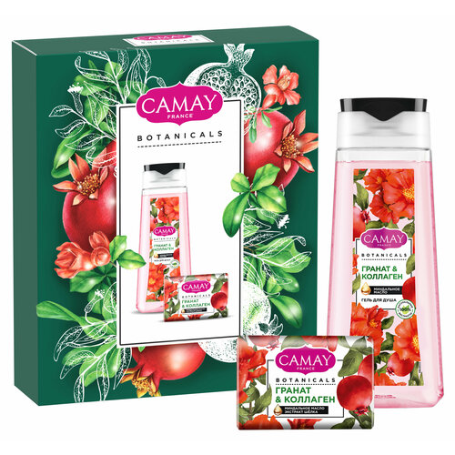 Подарочный набор Camay Pomegranate 2023, гель для душа 250 мл + туалетное мыло 85 г