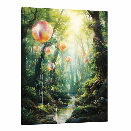 Интерьерная картина 50х70 "Танцы воздушных шаров"