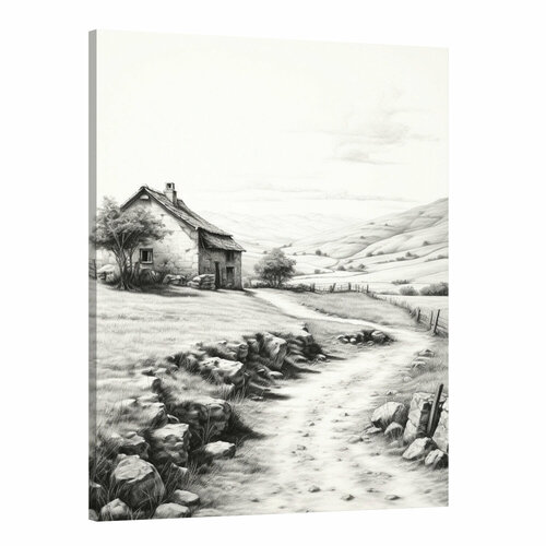 Интерьерная картина 50х70 "По стопам Ван Гога: пейзажи в его стиле"