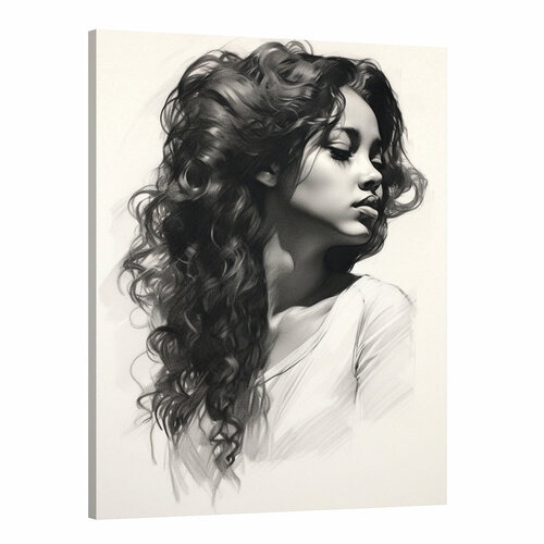 Интерьерная картина 50х70 "Портрет юной девушки"