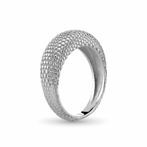 Кольцо MOSSA Кольцо DOTS SILVER, серебро, 925 проба, серебрение, размер 19, серебряный