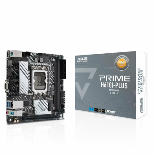 Материнская плата Asus PRIME H610I-PLUS-CSM S1700 h610 DDR5 miniITX D-Sub/HDMI/DP