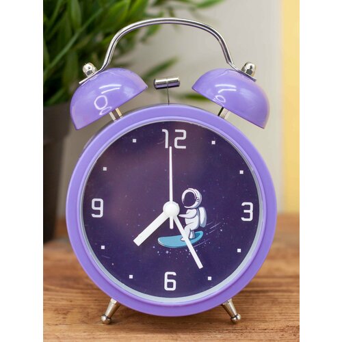 Часы настольные с будильником Cosmos purple