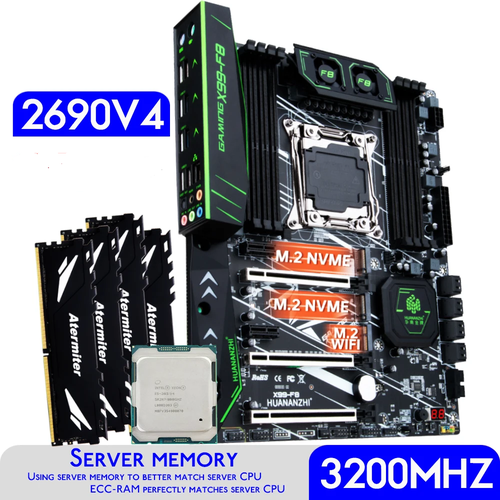 Комплект: HUANANZHI F8 X99 +XEON E5-2690v.4+DDR4 64 GB 3200mgz REG ECC