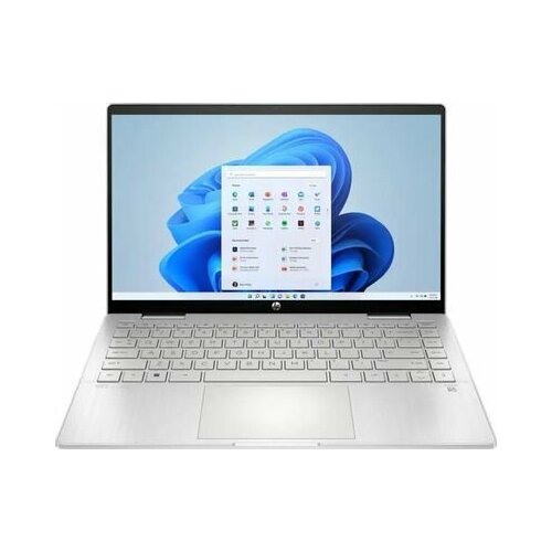 Ноутбук HP Pavilion x360 14-ek1015ci 84J78EA, 14", трансформер, IPS, Intel Core i7 1355U 1.7ГГц, 10-ядерный, 16ГБ DDR4, 512ГБ SSD, Intel Iris Xe graphics, Free DOS, серебристый