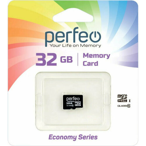 Карта памяти Карта памяти Perfeo microSD 32GB High-Capacity (Class 10) w/o Adapter economy series